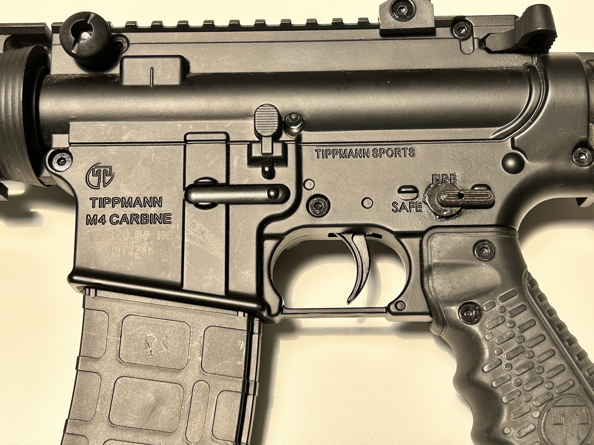 Tippmann TMC M4 Magfed Paintball Gun .68 Caliber Marker - Black Mag Fed ...