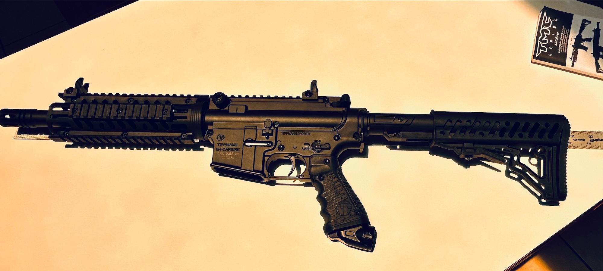 Tippmann TMC M4 Magfed Paintball Gun .68 Caliber Marker - Black Mag Fed ...