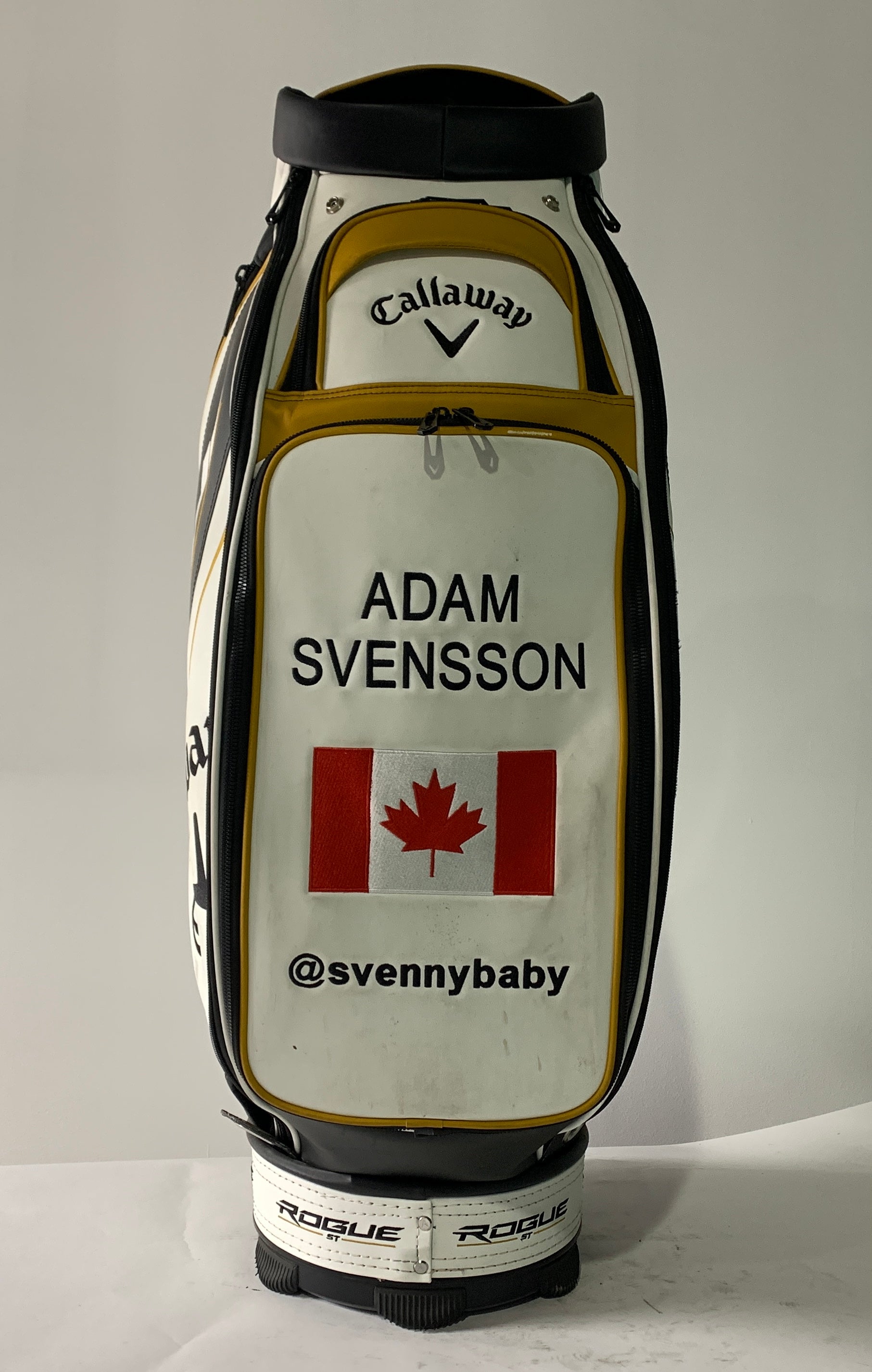 Callaway Rogue ST Staff Bag White 6-Way Divide Single Strap Golf Bag 8 ...