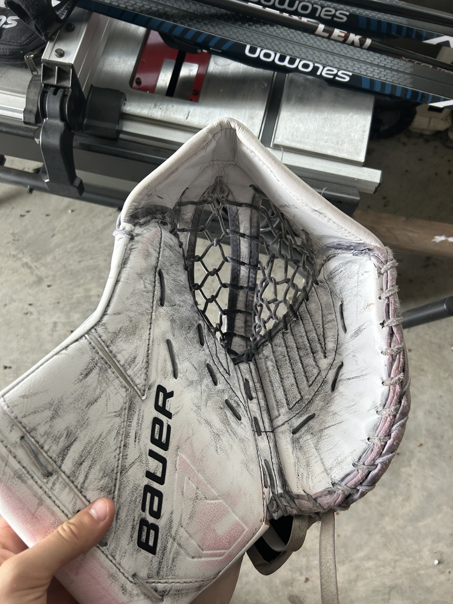 Bauer Mach blocker and Bauer MS pro glove | SidelineSwap