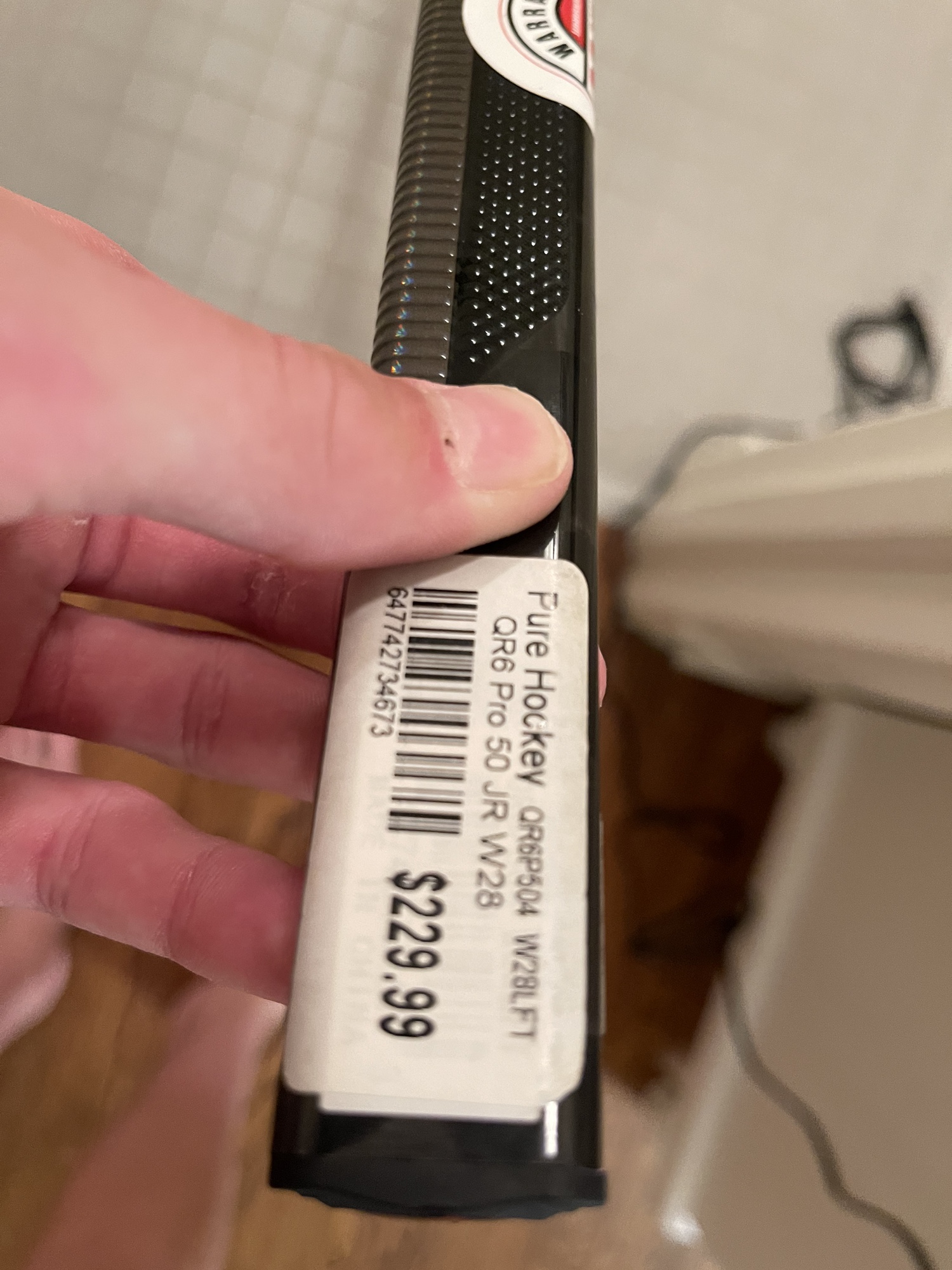 New Junior Warrior Left Hand W28 Covert QR6 pro Hockey Stick | SidelineSwap