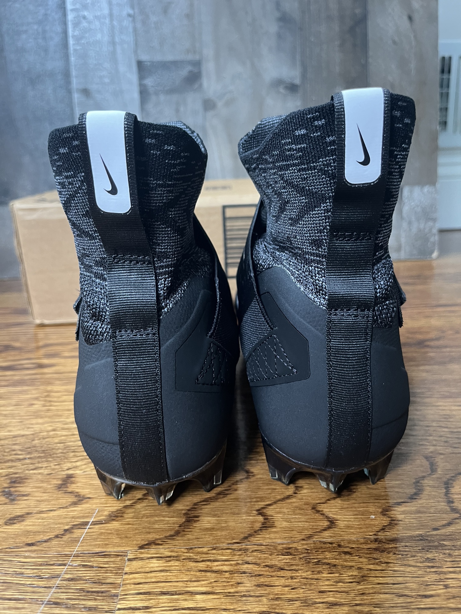 Nike Alpha Menace Elite 2 Sz 12 Wide FlyKnit Black White Men's Football ...