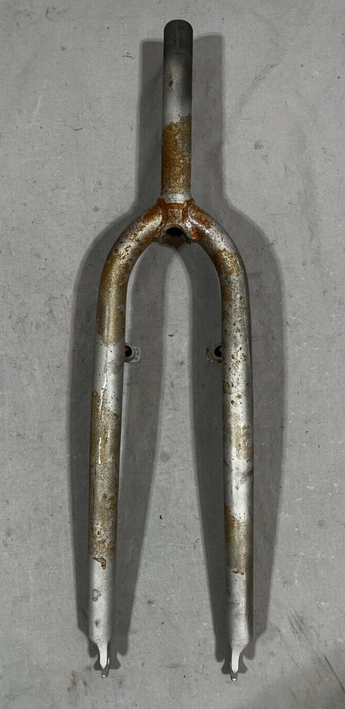 Vintage Spinner Gray Steel 26" QR Mountain Bike Fork 155mm 1" Threaded ...