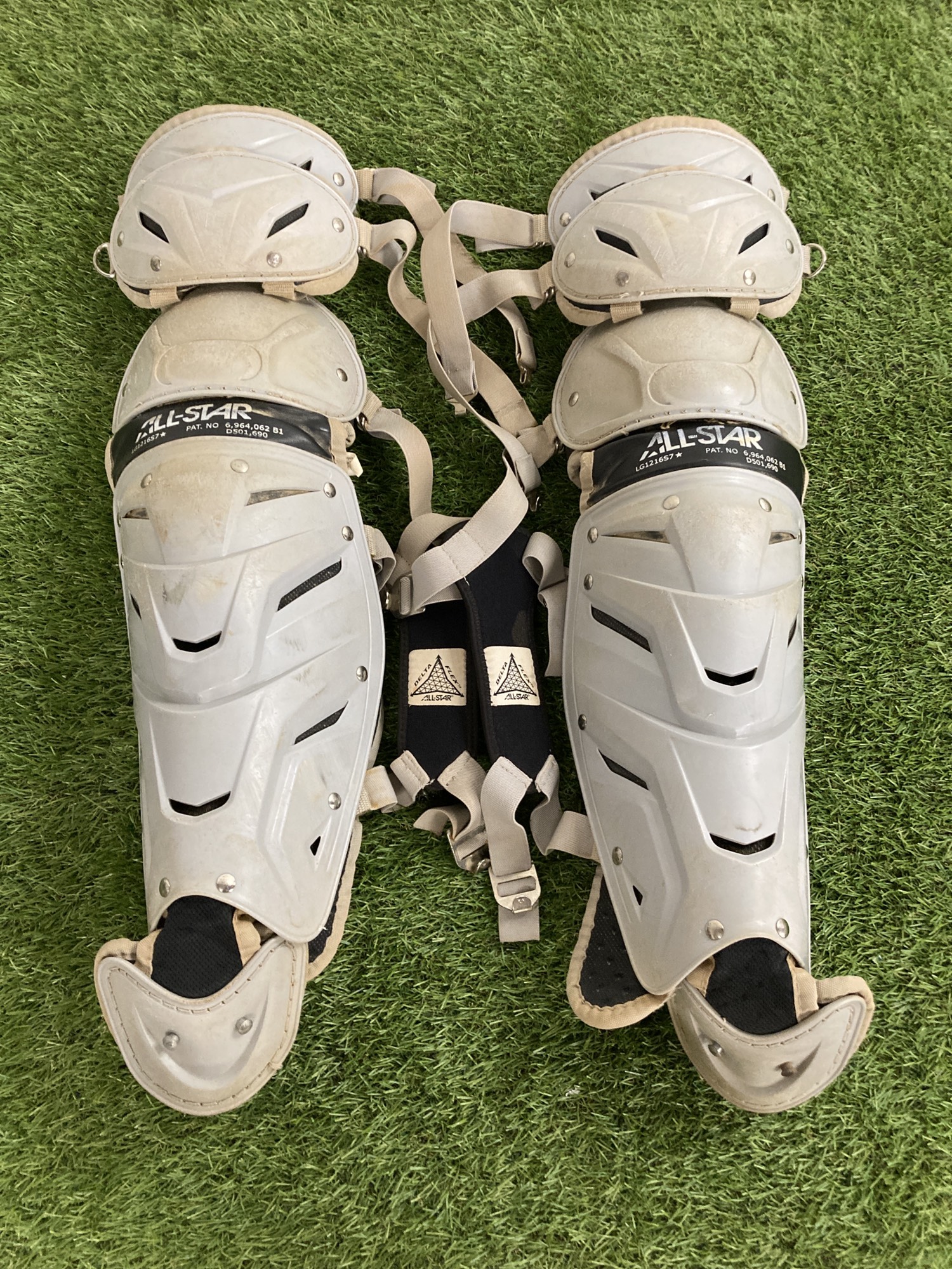 Gray Used Intermediate All Star System 7 Catcher's Leg Guard | SidelineSwap