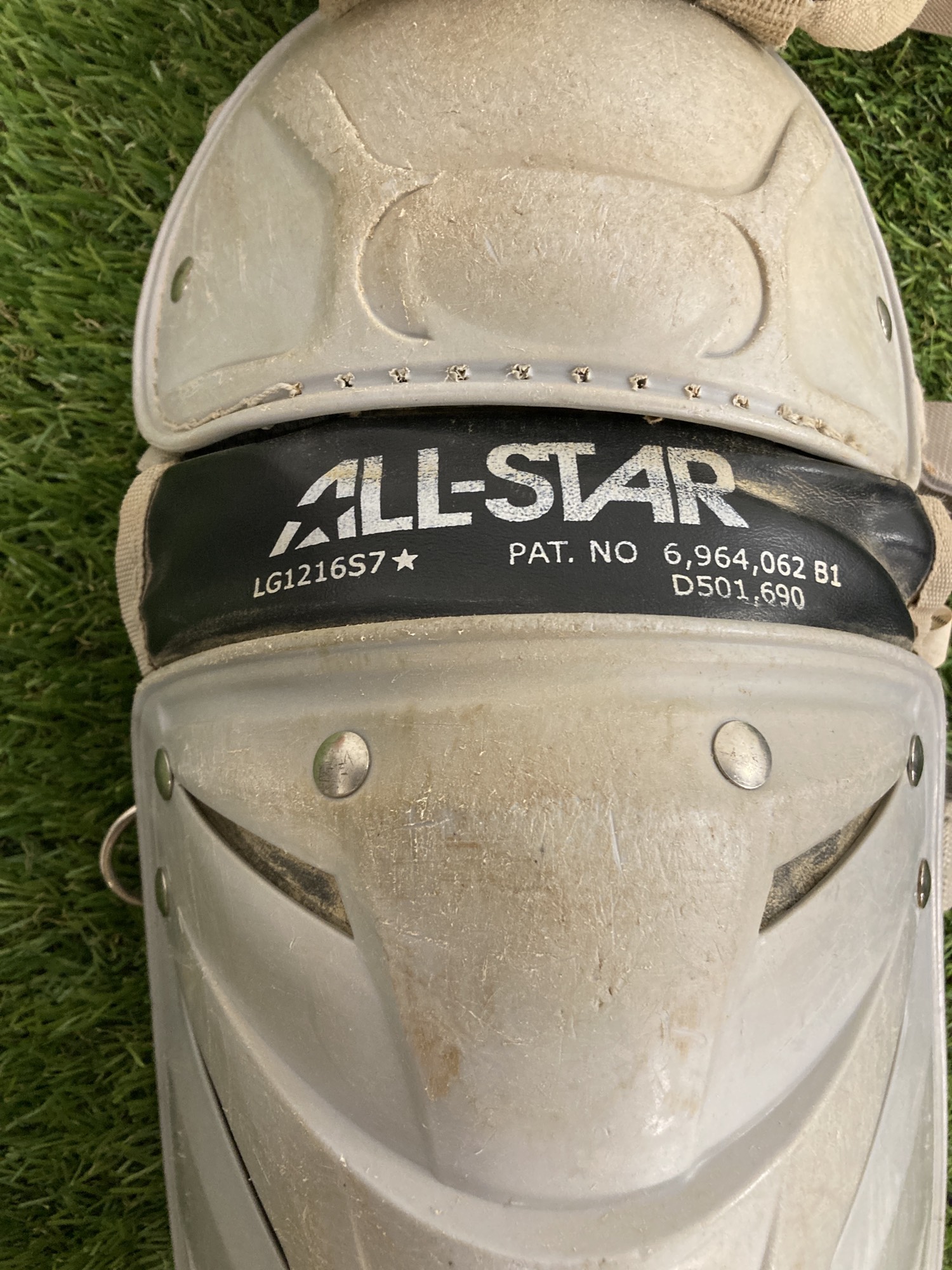 Gray Used Intermediate All Star System 7 Catcher's Leg Guard | SidelineSwap
