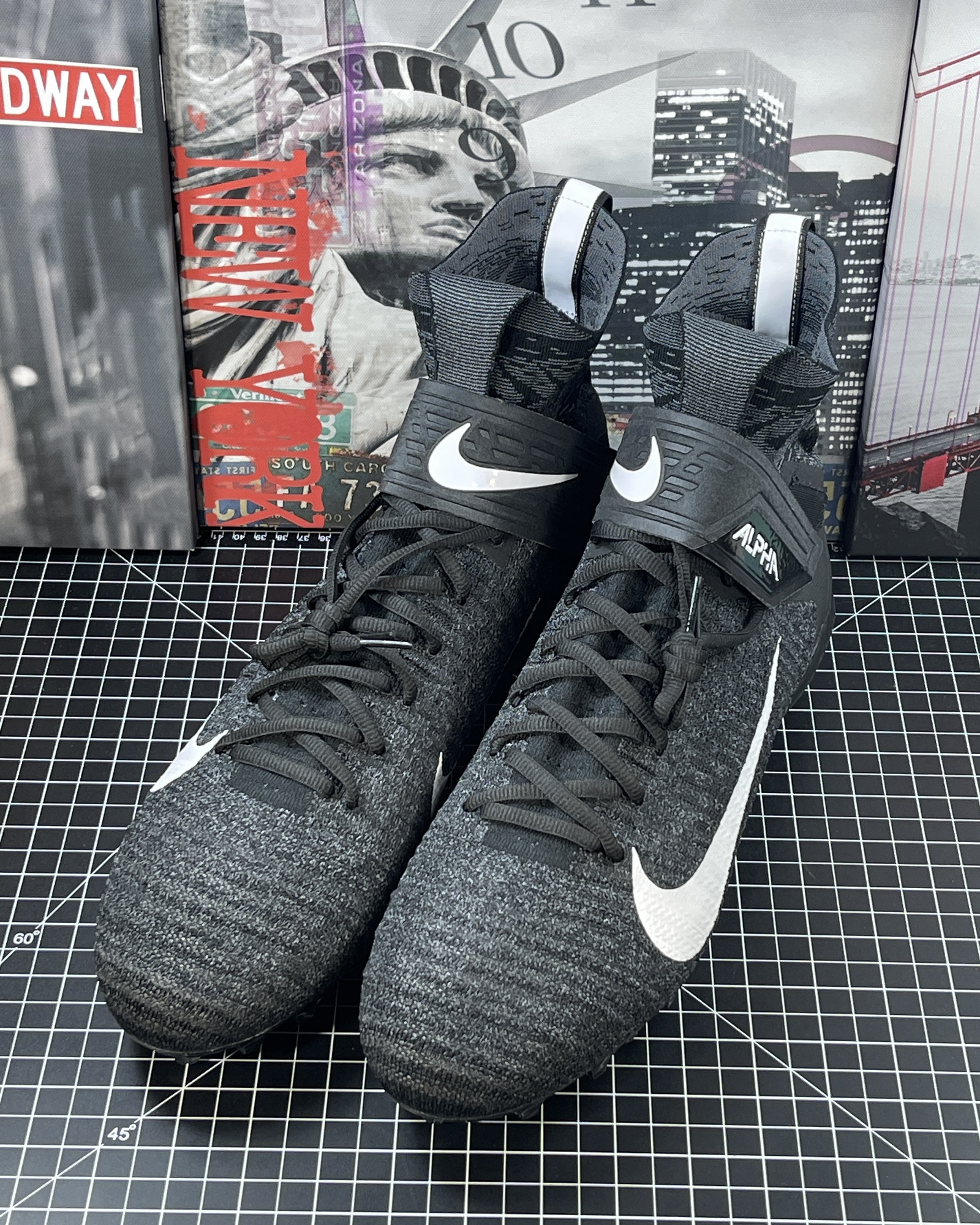 Nike Men’s 14 Alpha Menace Elite Detachable CI1530-001 Black Football ...