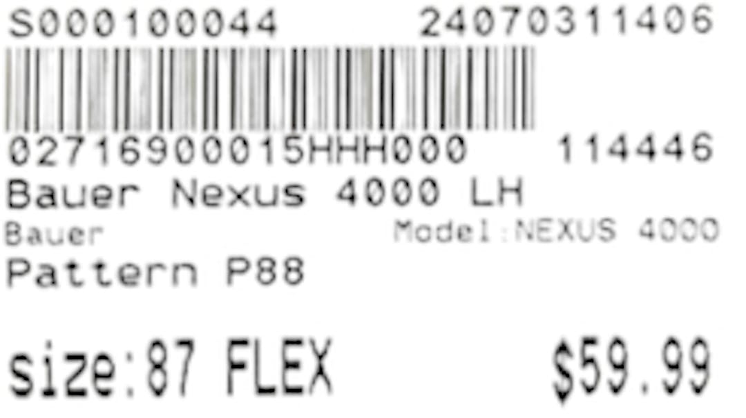 Used Bauer Nexus 4000 87 Flex Pattern P88 Left Hand Senior One Piece ...