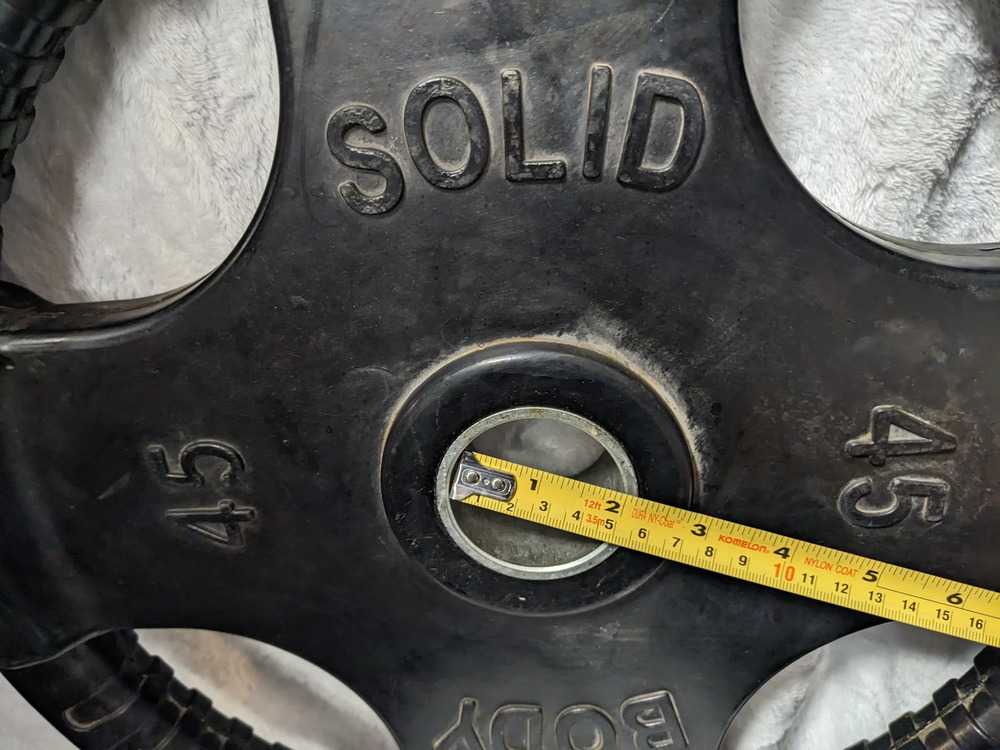 Solid Body Olympic Weight Plate Size 45 Lbs Color Black Condition Used ...