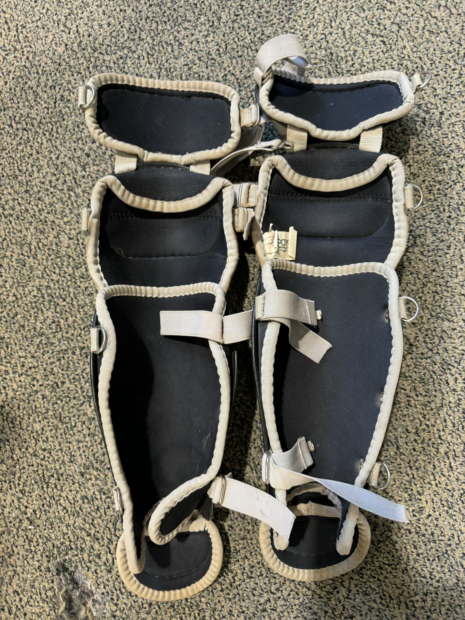 Black Used Youth All Star Catcher's Leg Guards | SidelineSwap