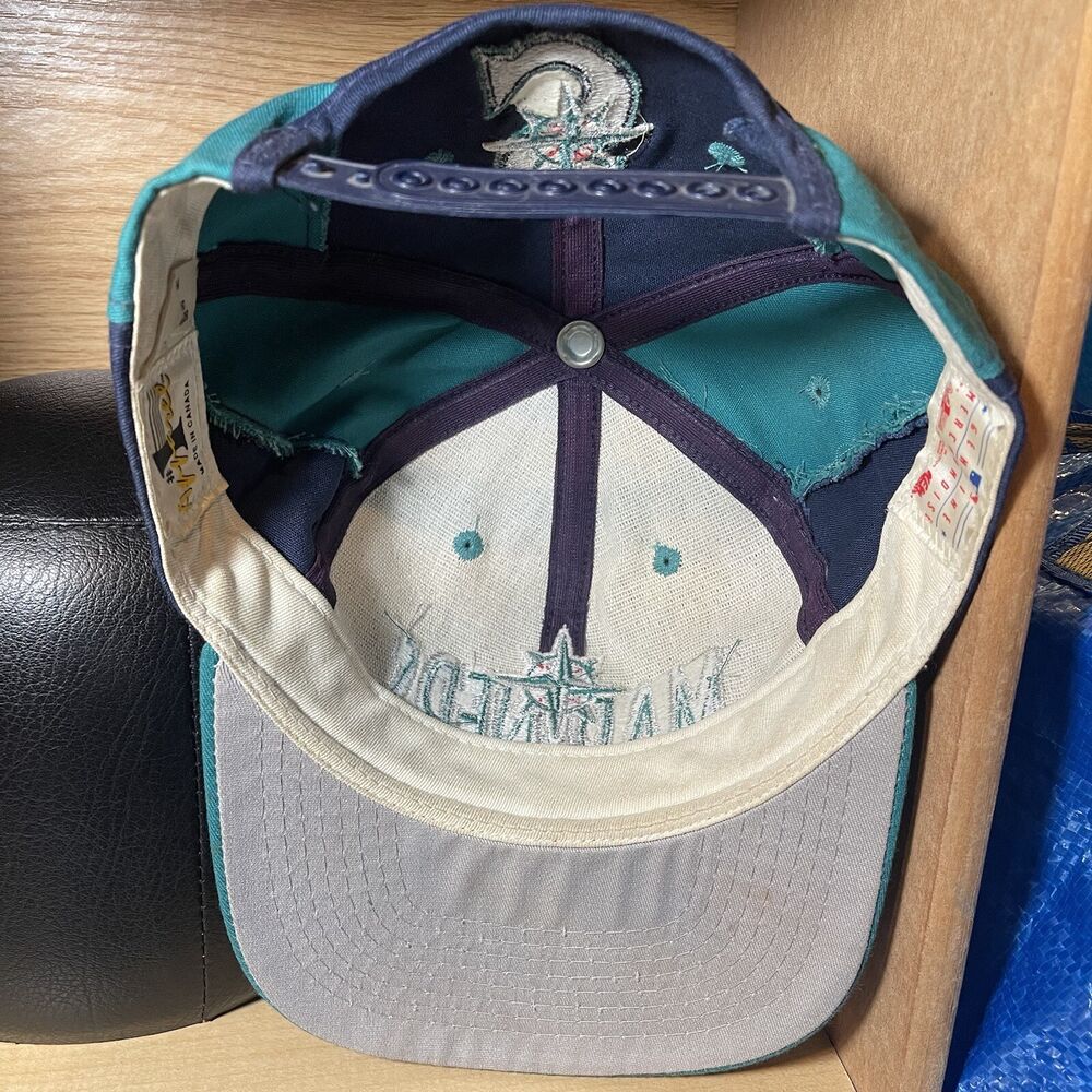 Vintage Seattle Mariners #1 Apparel New Era RARE Snapback Hat Cap MLB ...
