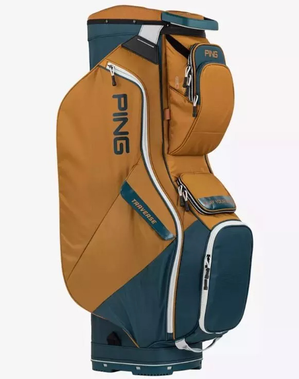 NEW 2023 Ping Traverse 14-Way Buck/Dark Sea/Platinum Cart Golf Bag ...