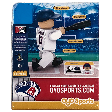 MIKE TROUT OYO Figure LEGO MINIFIGURE LOT OF Two (2) ANAHEIM LA ANGELS ...