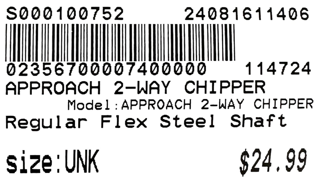 Used Approach 2-way Chipper Regular Flex Steel Shaft | SidelineSwap
