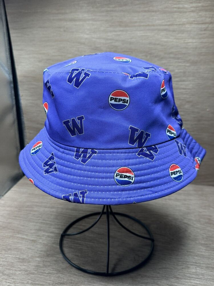 UW University Of Washington Huskies Pepsi Bucket Hat Cap Reversible ...