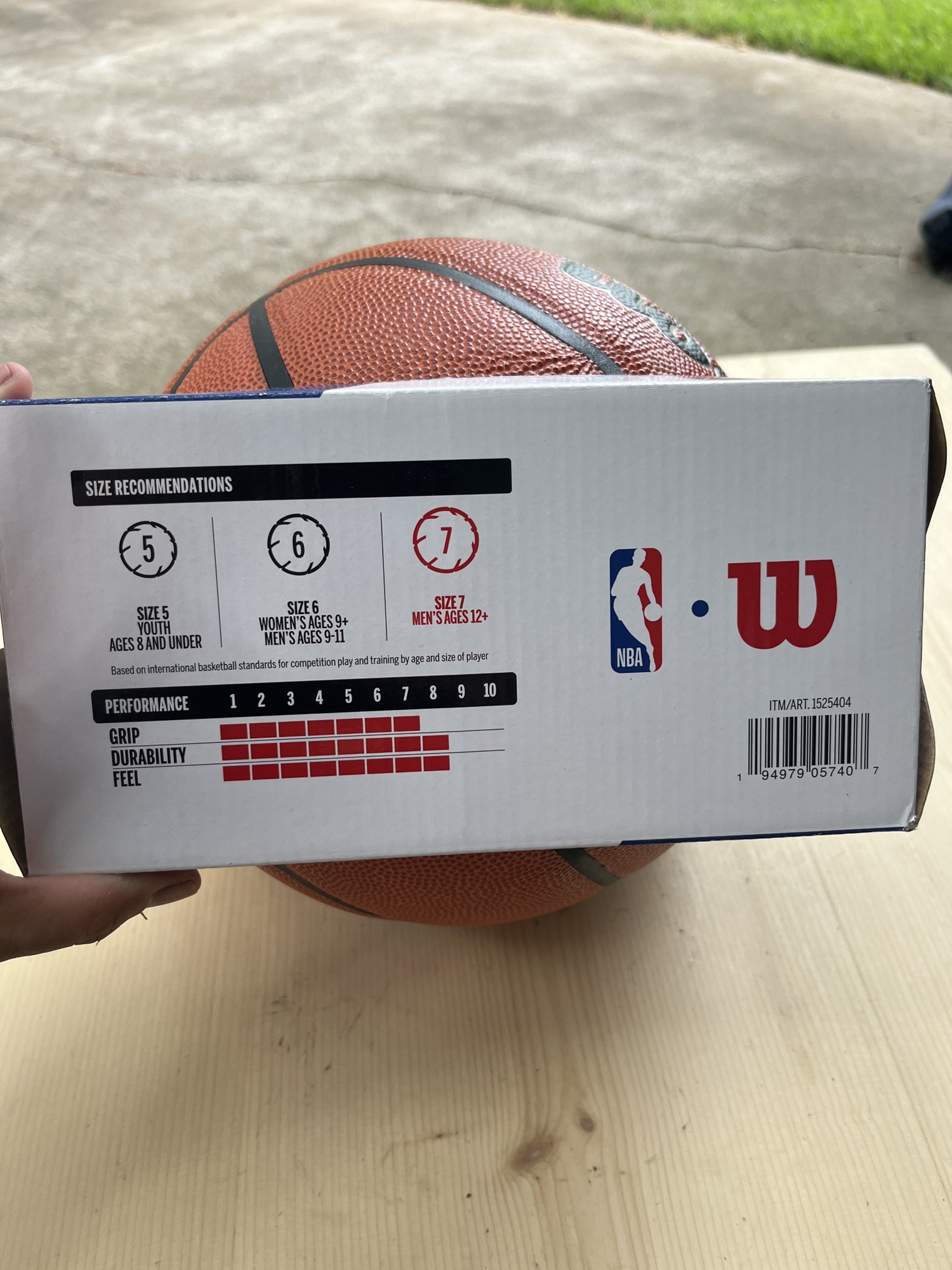 Orange Used Wilson Basketball Size 7 NBA Signature Series | SidelineSwap