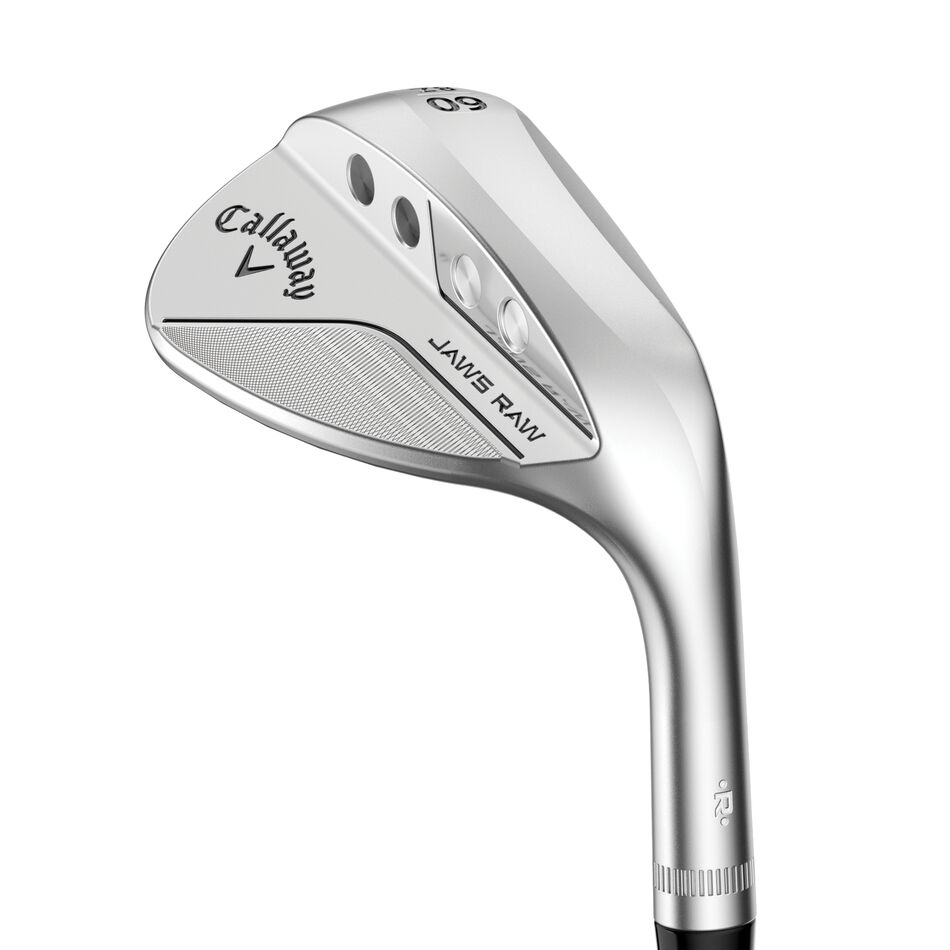 LEFT HANDED CALLAWAY JAWS RAW CHROME APPROACH WEDGE 50°-10° (BOUNCE) S ...