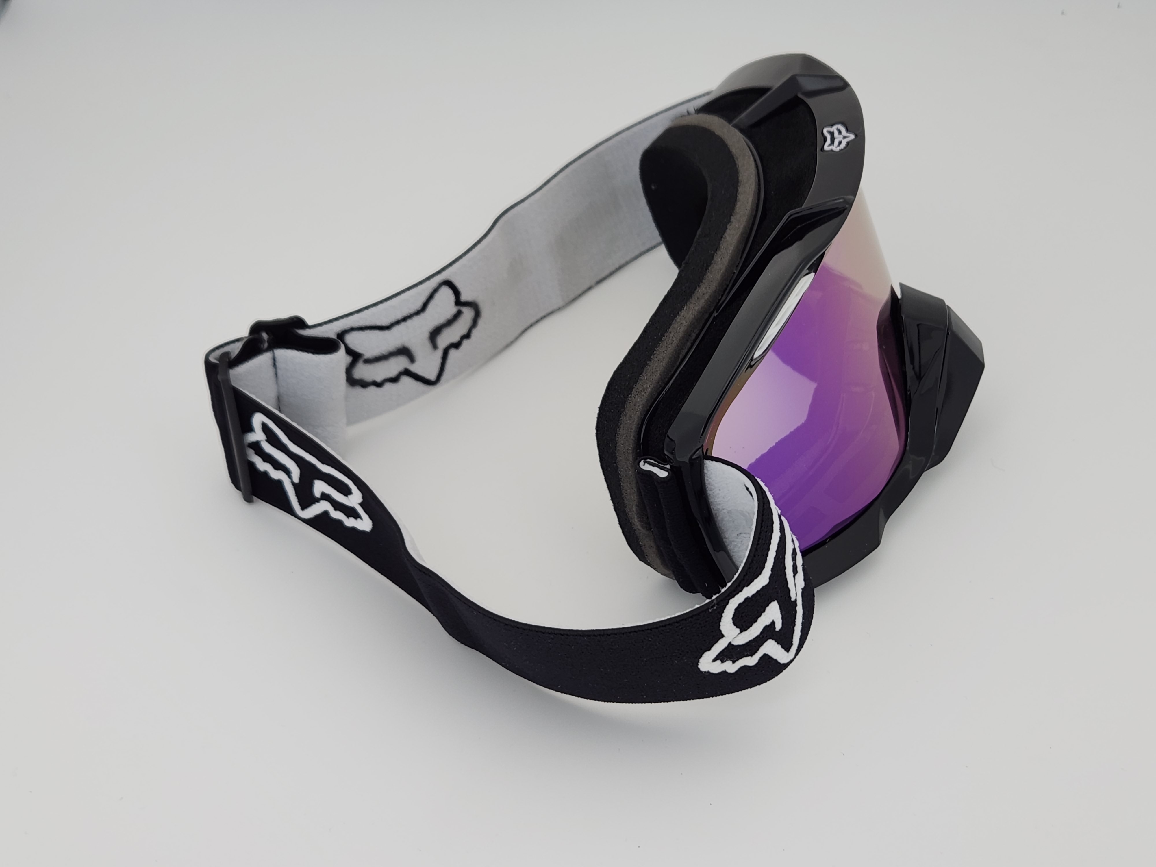 Fox MX Goggles Dirt Bike Motocross Black Frame with Blue-Purple Mirror ...
